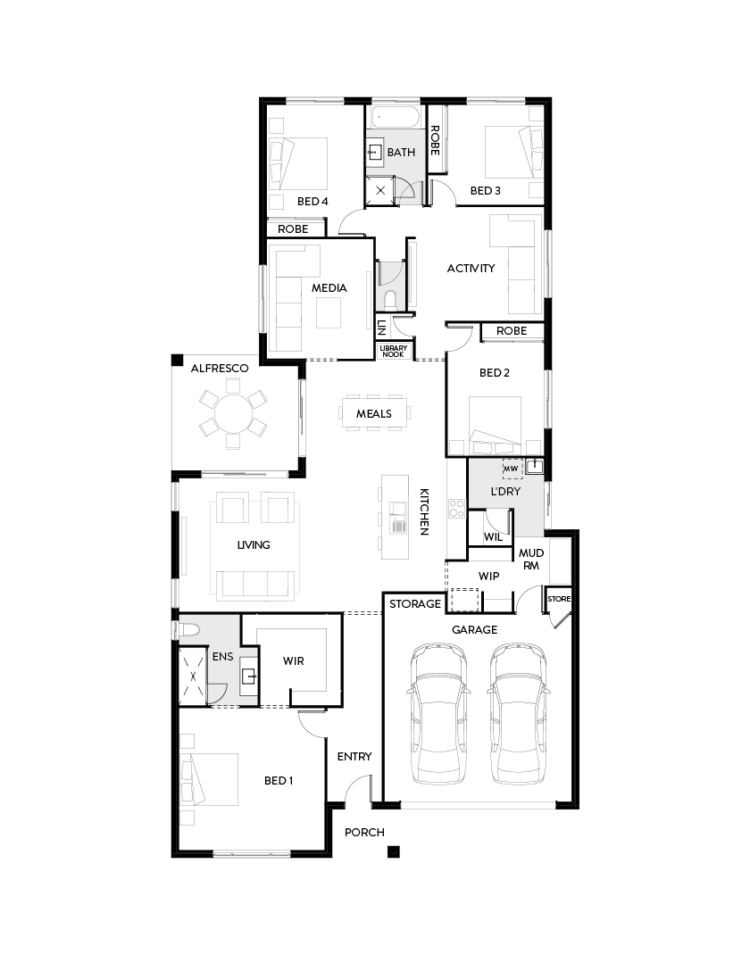 Cedar 255 - Single Storey House Plan - Nest | Hallmark Homes