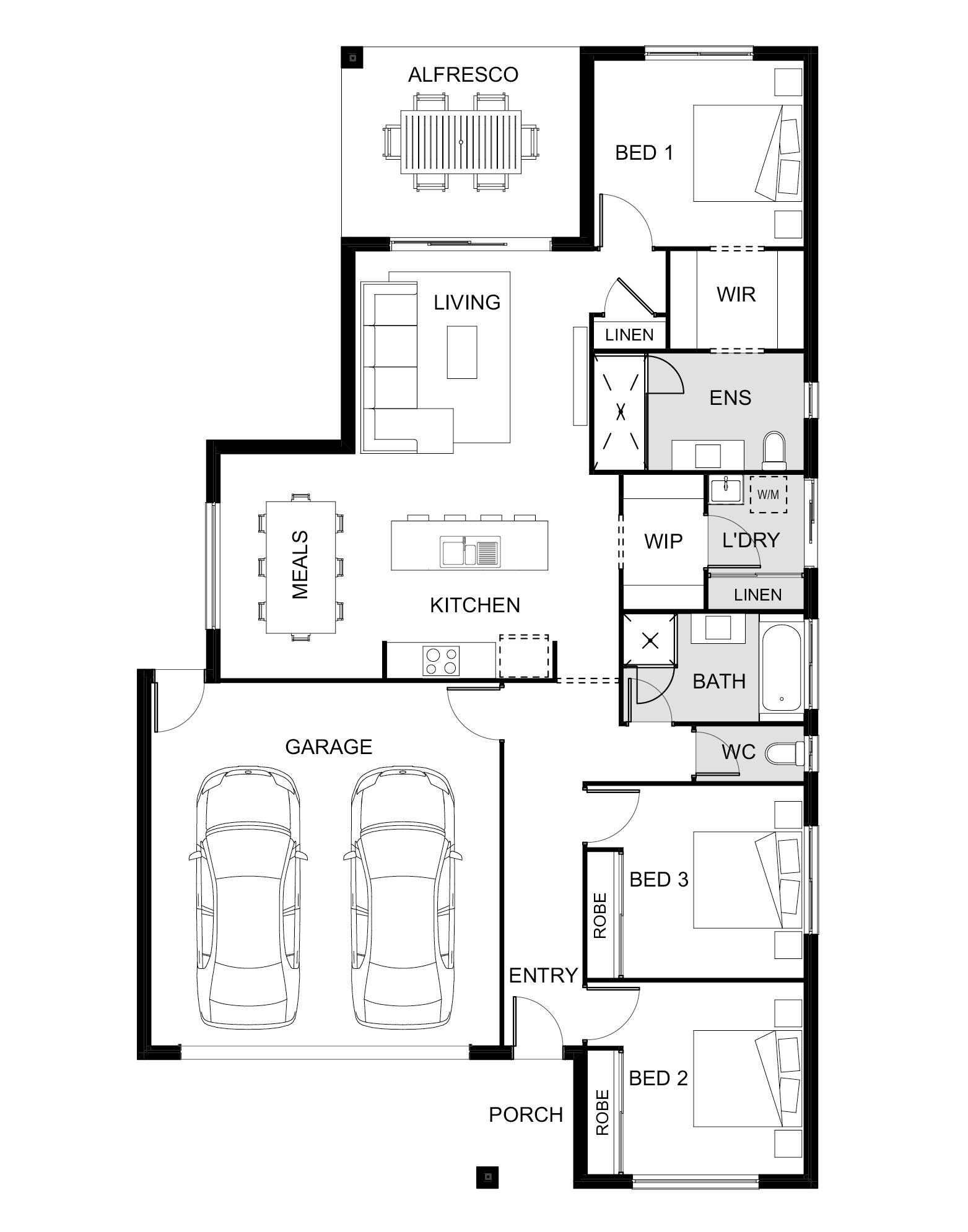 Trinity 176 - Single Storey House Plan - Luma | Hallmark Homes