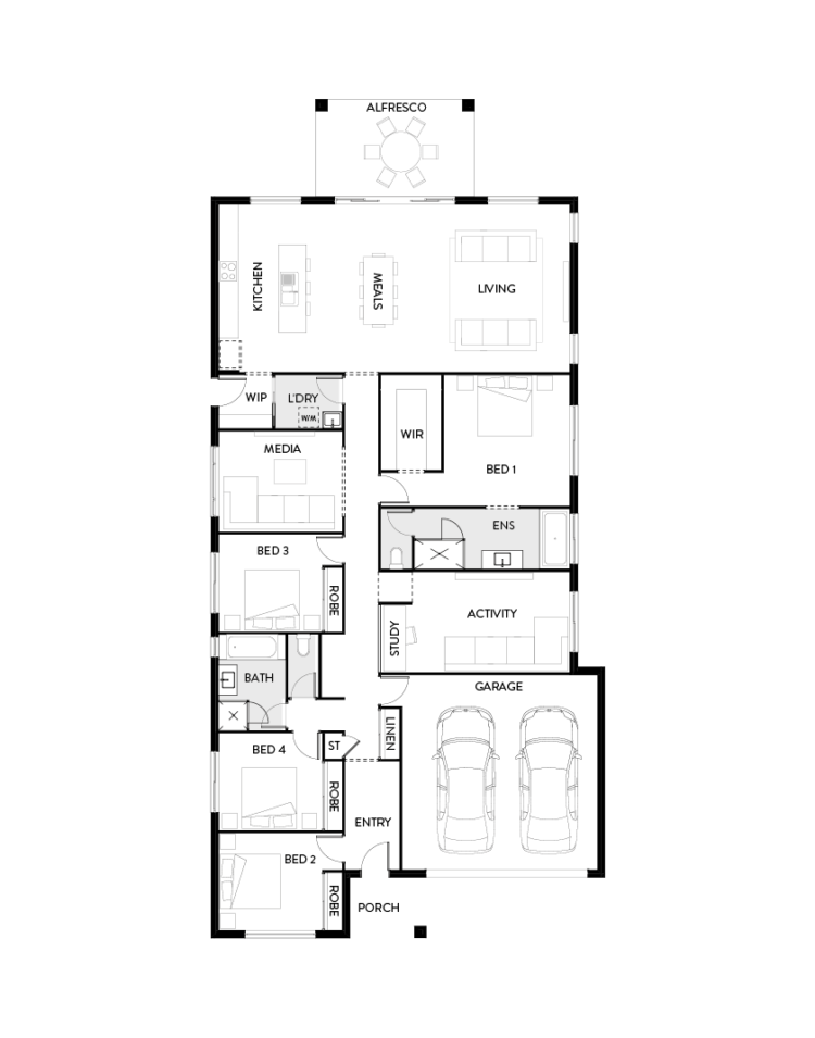 Willow 251 - Single Storey House Plan - Nest | Hallmark Homes