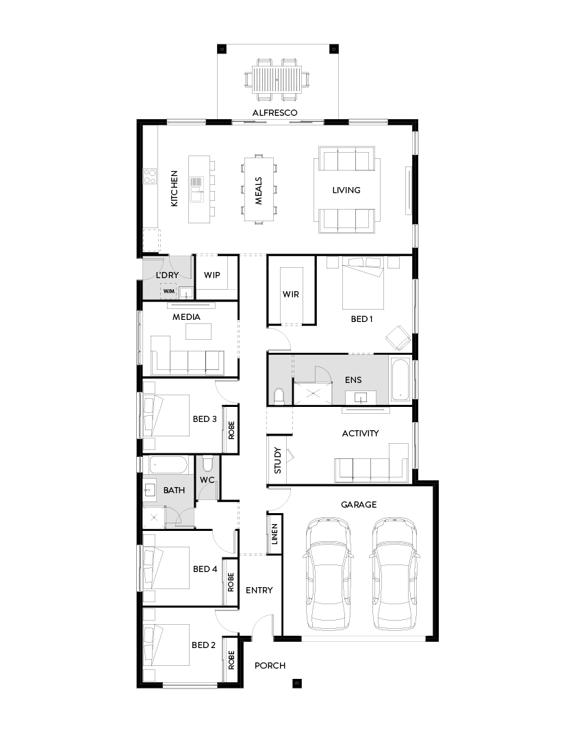 Willow 251 - Single Storey House Plan - Nest | Hallmark Homes