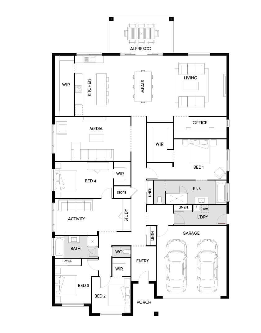 Willow 326 - Single Storey House Plan - Nest | Hallmark Homes